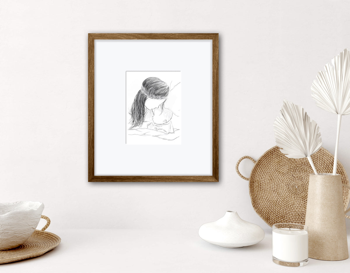 Limited Edition Print Snoozing With Mummy – Amy Ashe Art